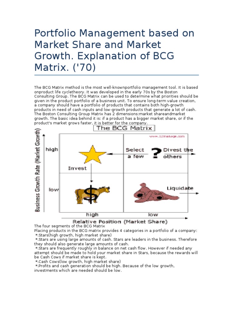 Understanding the BCG Matrix | PDF | Investing | Economies
