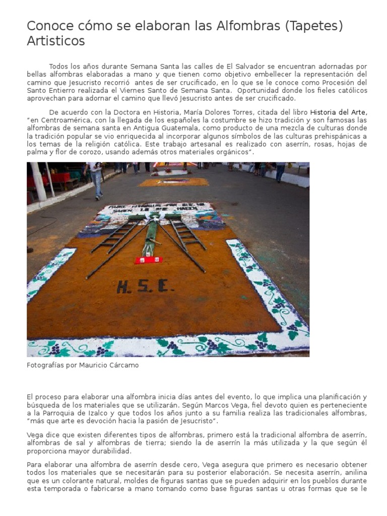 Cómo se elaboran las tradicionales alfombras de aserrín de Semana Santa ...
