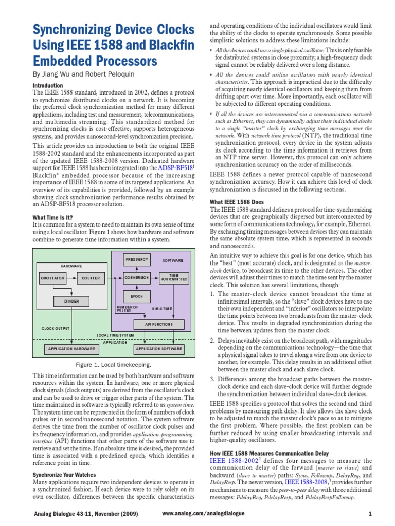 Ieee 1588 | PDF | Time | Communications Protocols