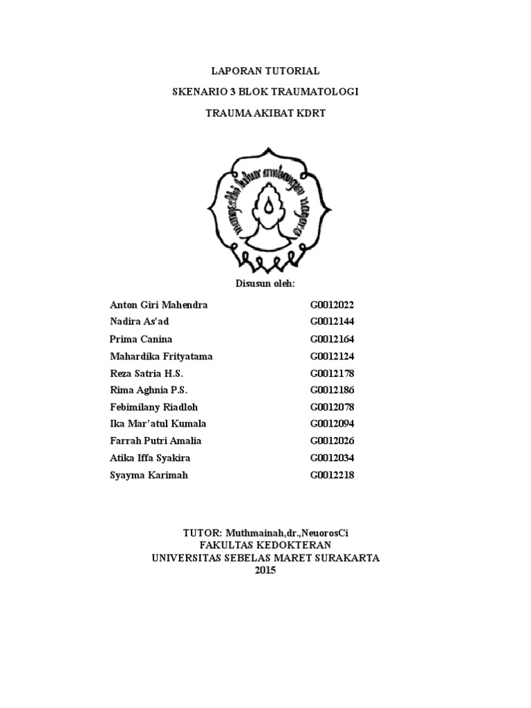 Laporan Tutorial Sk.3 Blok Traumatologi Kel. B3 | PDF
