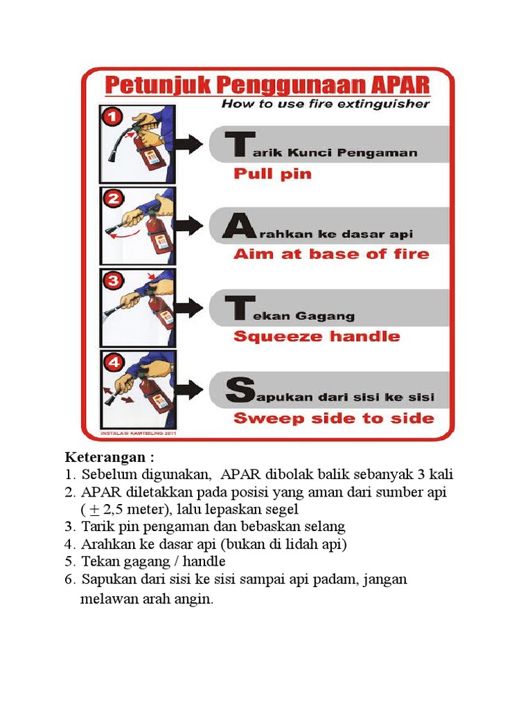 Poster Penggunaan Apar | PDF