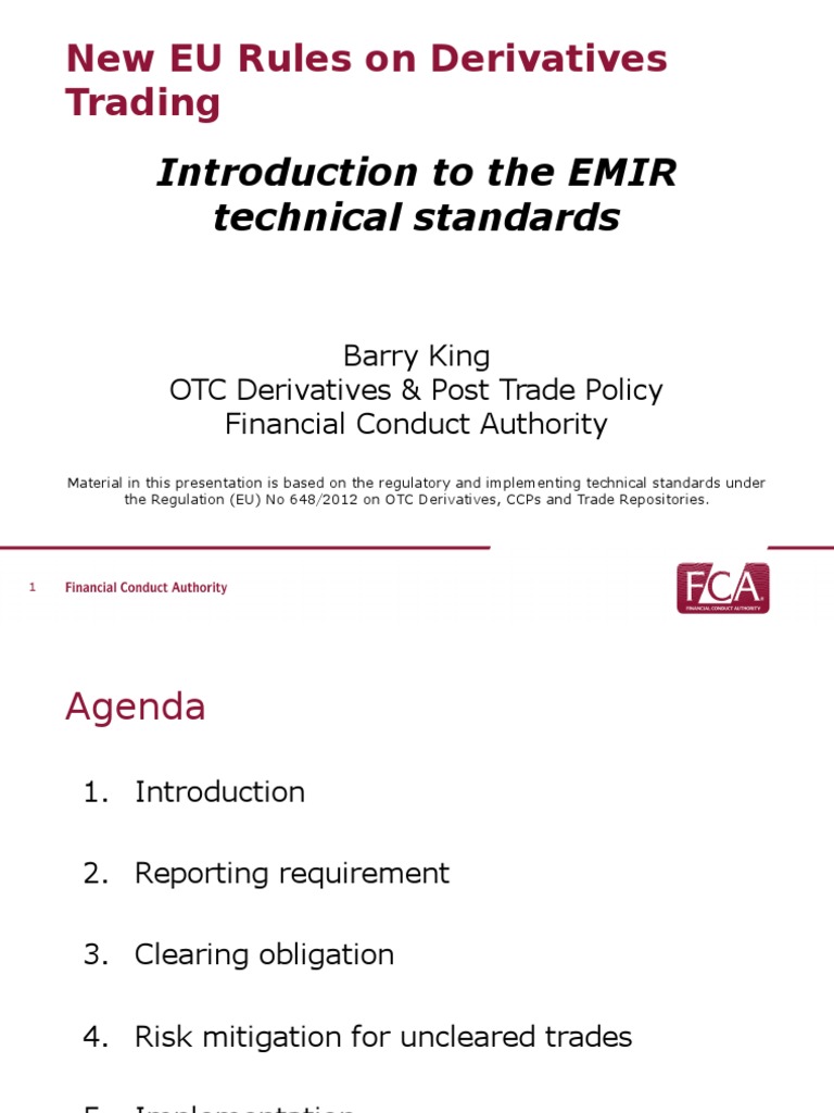 Emir Implementation Presentation | PDF | Derivative (Finance ...