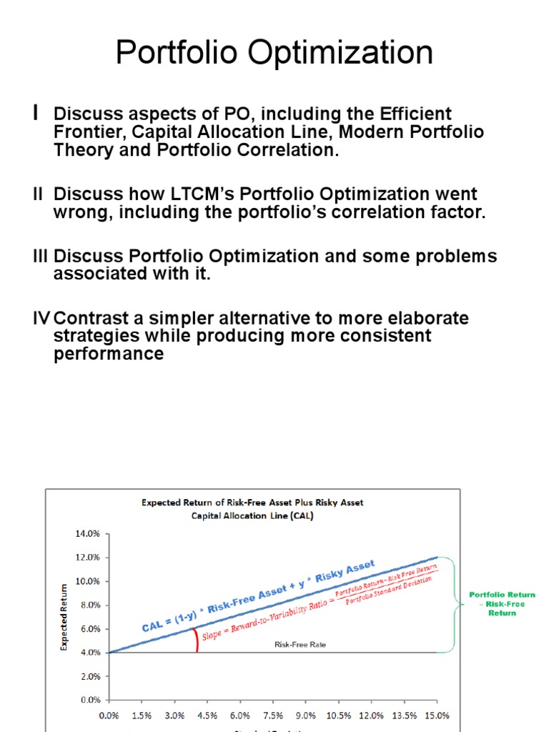 Portfolio Optimization | PDF | Business | Finance & Money Management
