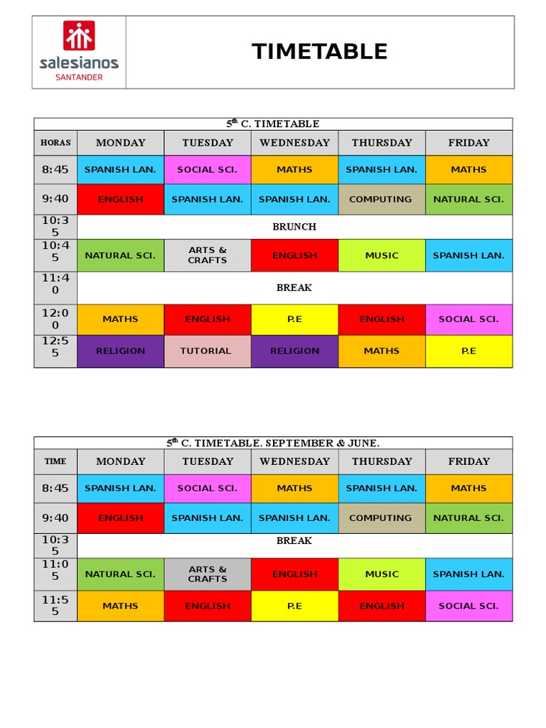 Timetable | PDF | Foreign Language Studies