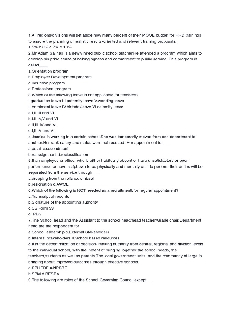 AP 8 Reviewer 2 | PDF | Teachers | Quality Of Life