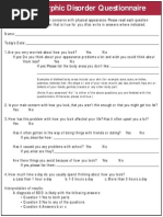 Body Dysmorphic Disorder Questionnaire | PDF | Mental Health | Human ...