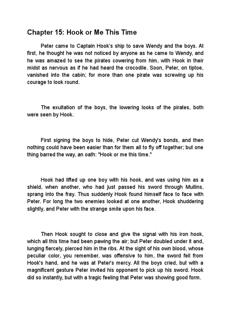 Chapter Summaries Peter Pan 15-17 | PDF | Wendy Darling | Lost Boys ...
