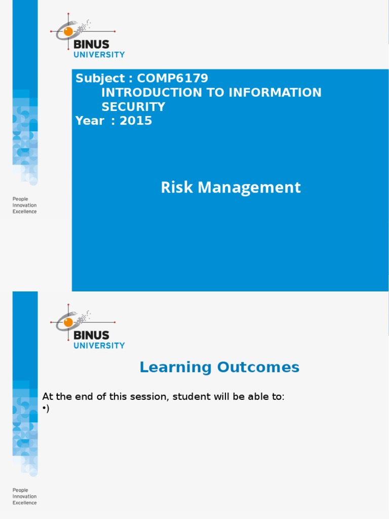 Z025300001201540ad02Chapter 4 - Risk Management | PDF | Classified Information | Vulnerability ...