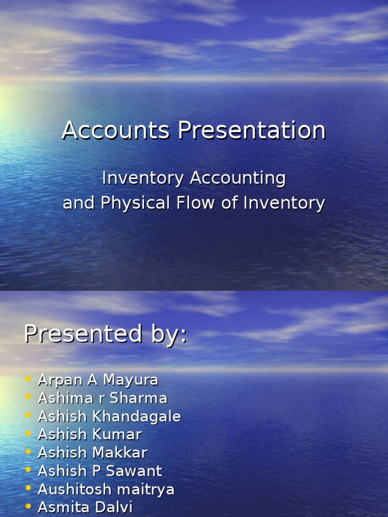 Accounting Presentation Pdf Inventory Valuation Inventory