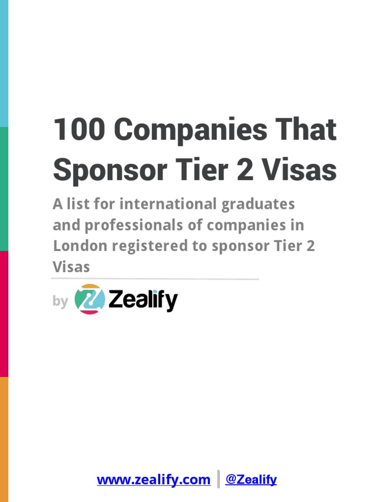 100 Companies That Sponsor Tier 2 Visas: A Comprehensive List of London ...