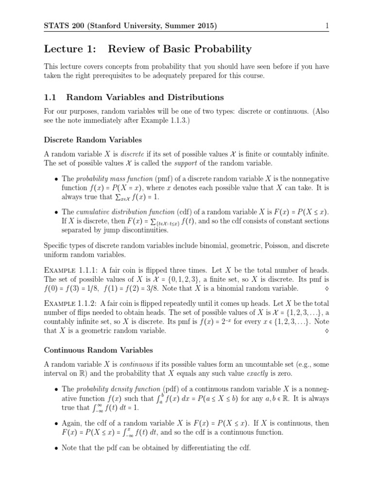 Understanding Probability Distributions: An Introduction to Random ...