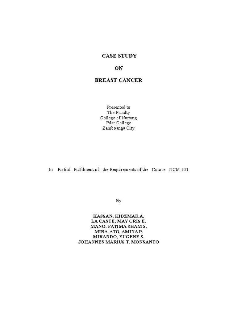 Case Study Breast Cancer | PDF | Mitosis | Cell Cycle