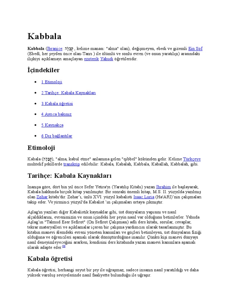 Kabala Nedir | PDF