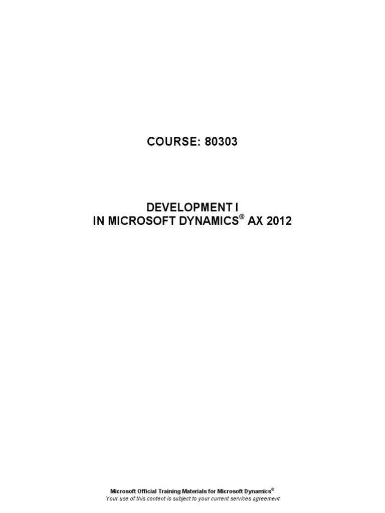 Ax2012 Enus Dev 1 | PDF | Share Point | Microsoft Visual Studio