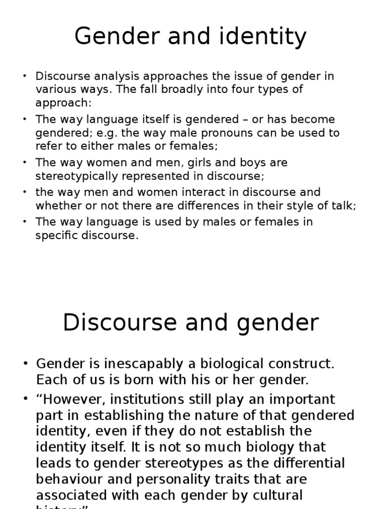 Gender Identity | PDF | Gender Role | Knitting