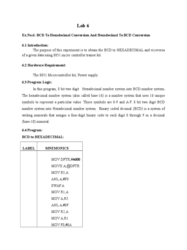 Part III 8051 General Pgms | PDF | Binary Coded Decimal | Ascii