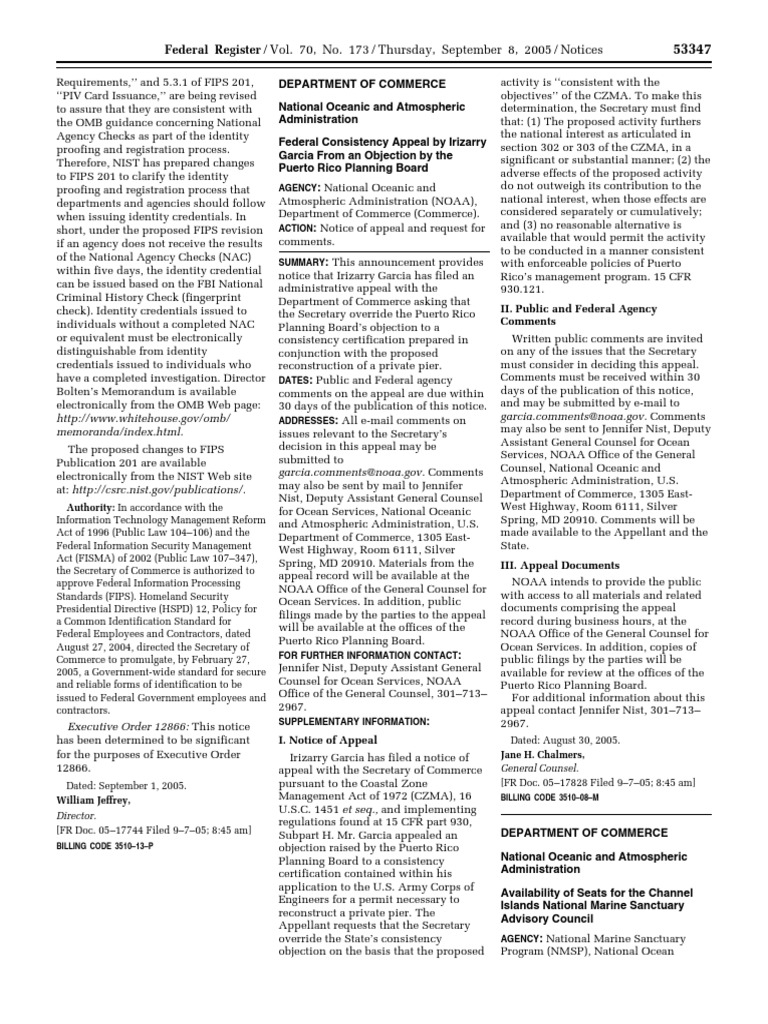 Notice: Coastal Zone Management Programs and Estuarine Sanctuaries ...