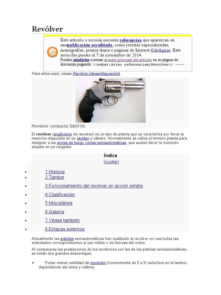 Arma EL REVOLVER | PDF | Revólver | Equipamiento militar