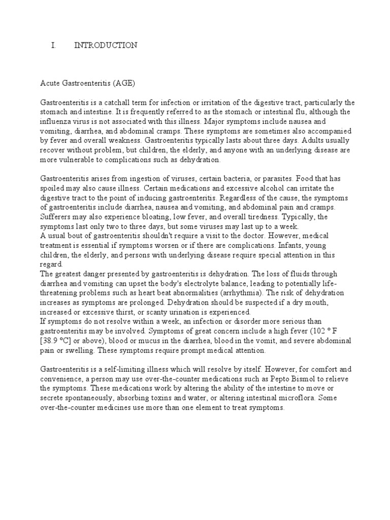 Acute Gastroenteritis Case Study | PDF | Human Digestive System | Digestion
