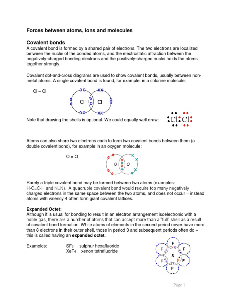 Forces Between Atoms and Molecules | PDF | Chemical Polarity ...