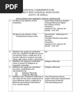 Minority Status Certificate Application | PDF | Affidavit | Social ...