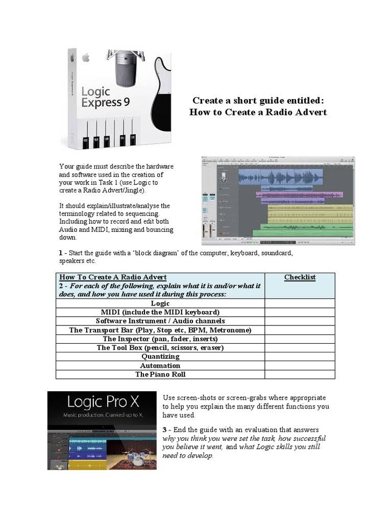 Radio Advert Creation Guide | PDF | Sound | Music Technology