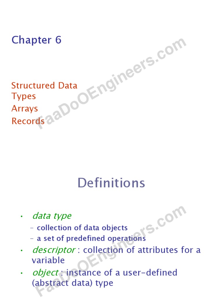 Structured Data Types Arrays Records | Download Free PDF | Array Data ...