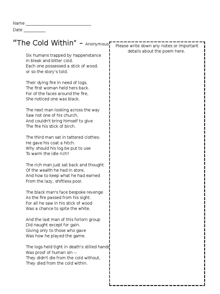 The Cold Within | PDF | Prejudices