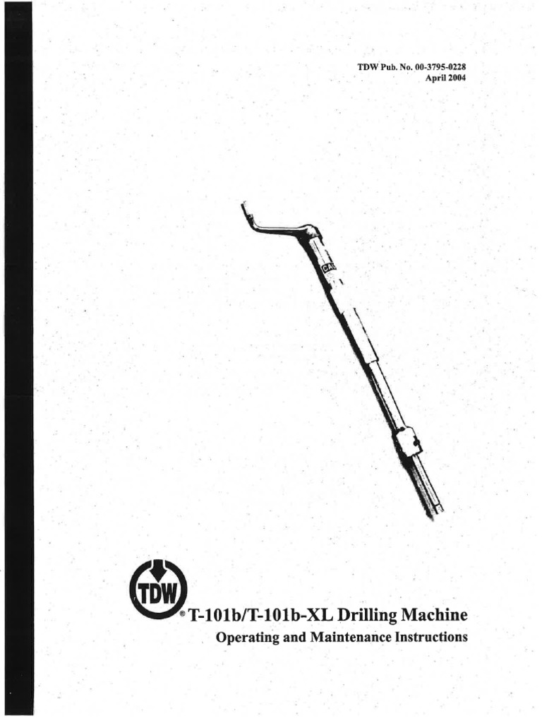 T-101 Drilling Machine Op&Mnt Instructions-1 | PDF