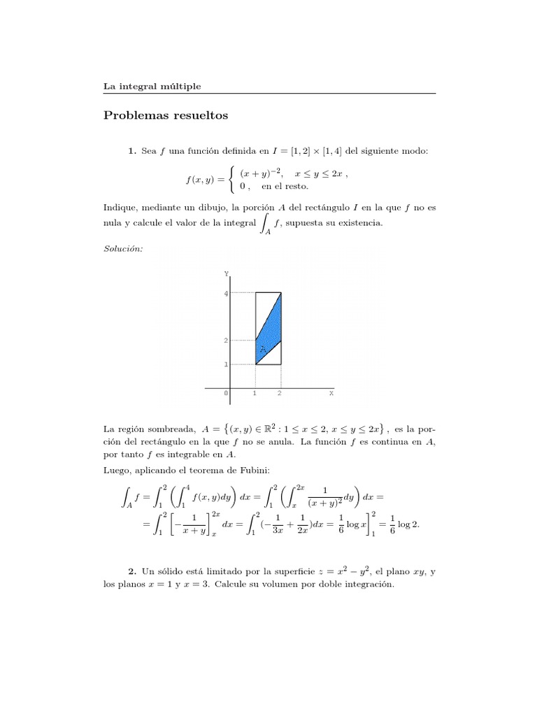 Problemas Resueltos de Integrales Dobles y Triples 1 | PDF | Esfera ...