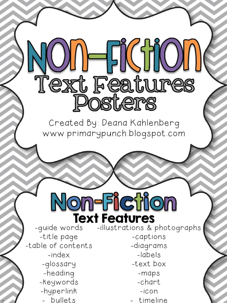 Nonfiction Text Features Guide | PDF | Fish | Reptile
