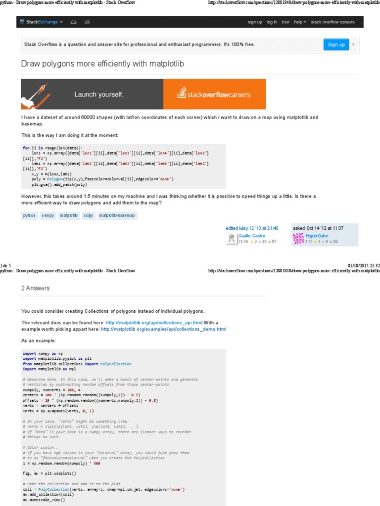 Python Draw Polygons More Efficiently With Matplotlib Stack Overflow Pdf Areas Of 