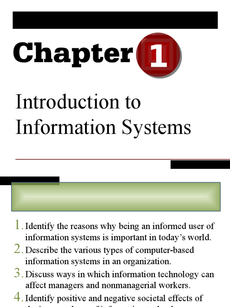 Importance of Information Systems Today | PDF | Information System ...