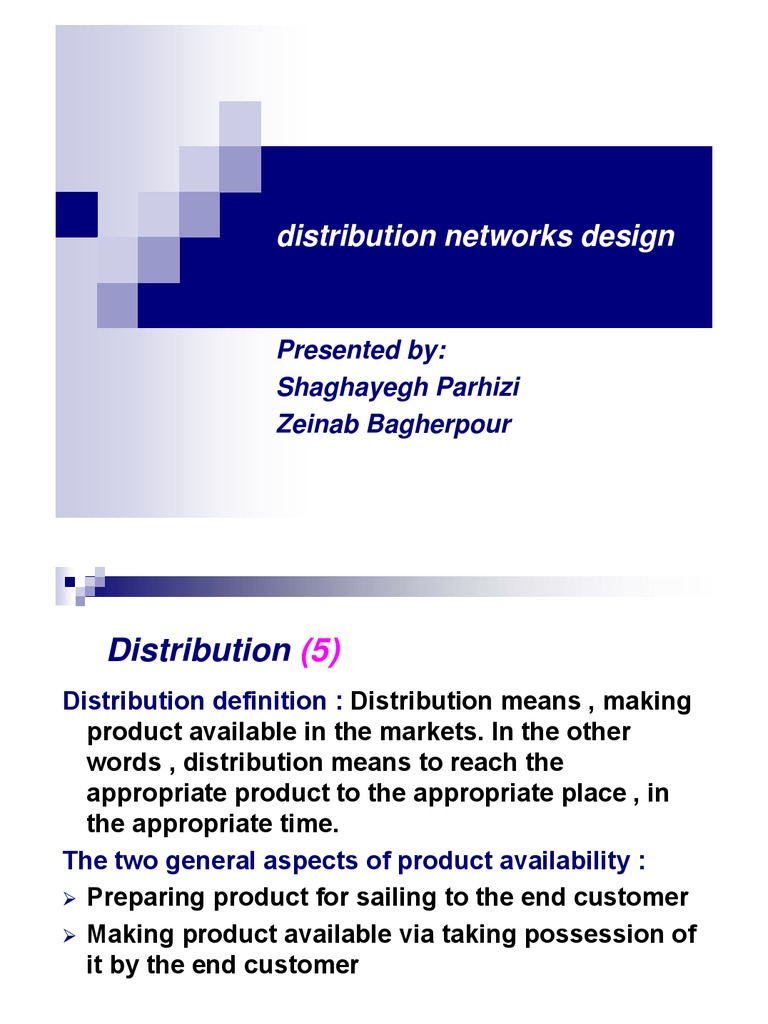 Distribution Network Design | PDF | Delivery (Commerce) | Warehouse