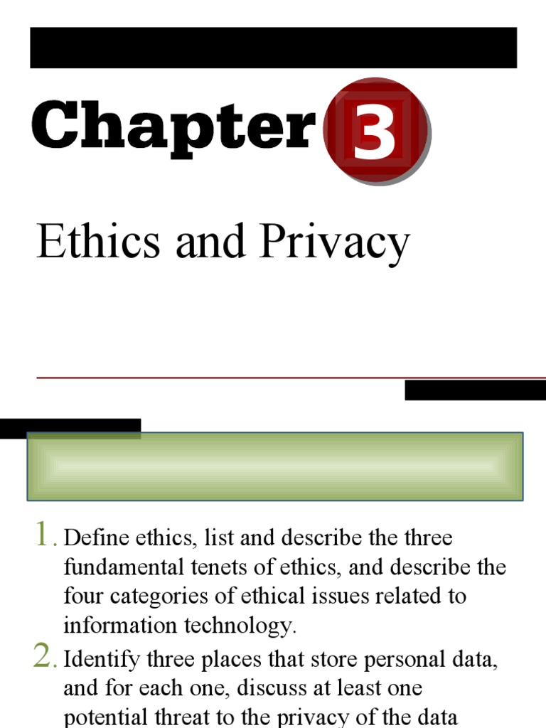 Chapter 3: Ethics and Privacy | PDF | Privacy | Surveillance