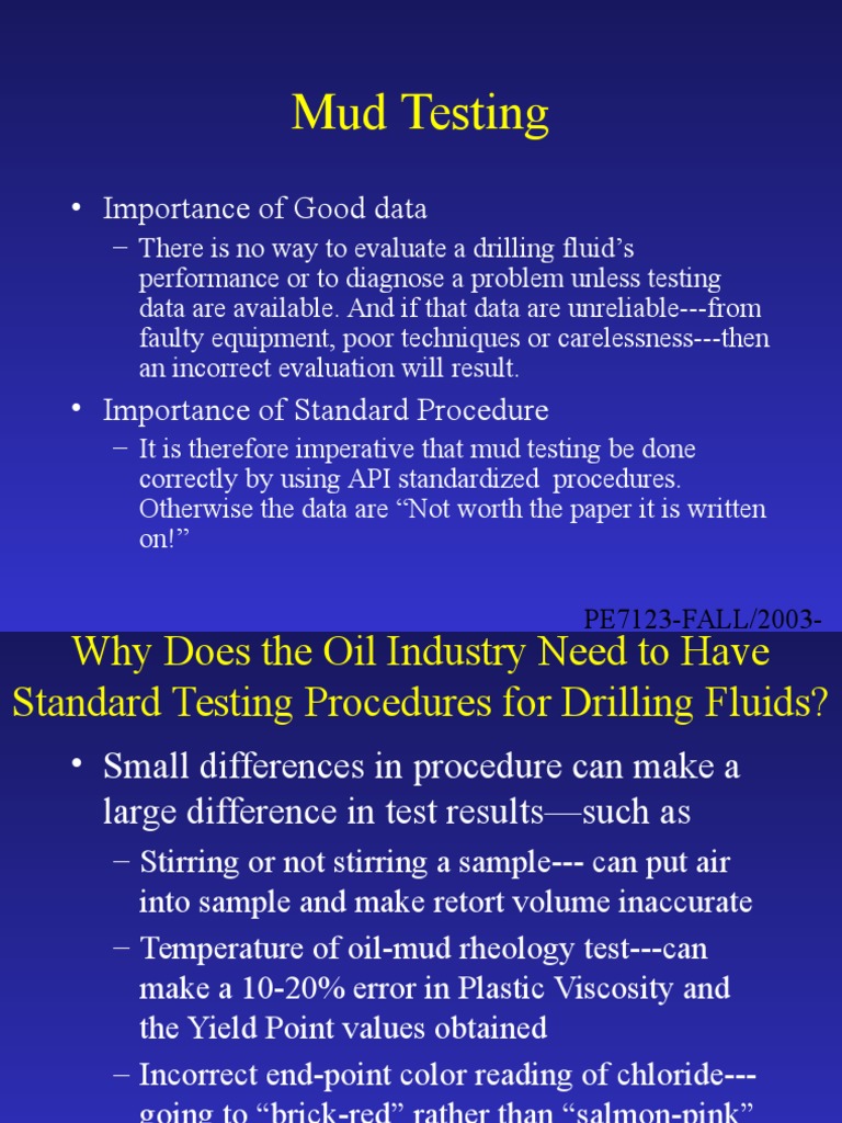 Mud Testing | PDF | Titration | Chemistry