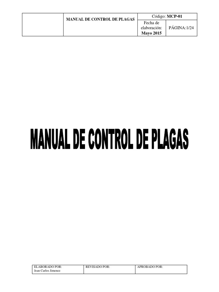 Manual Control de Plagas | PDF | Insectos | Pesticida