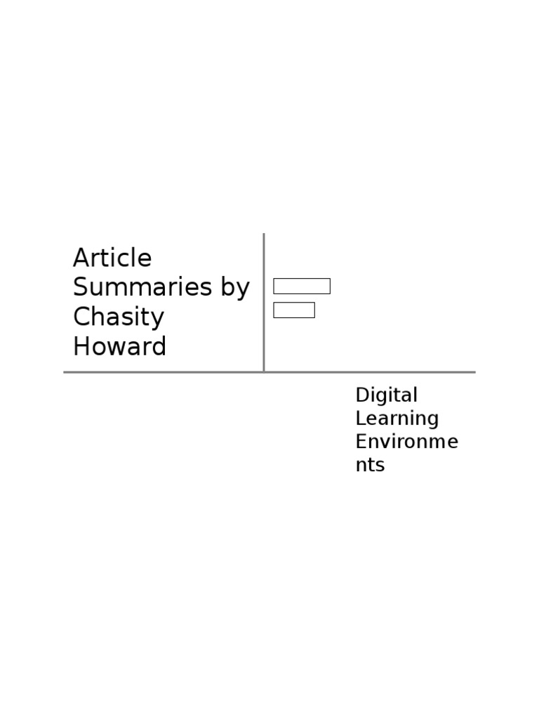 C.howard Article Summaries | PDF | Creativity | Learning Theory (Education)
