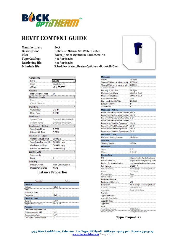 Water Heater Optitherm Bock ASME | PDF | Hvac | Water Heating