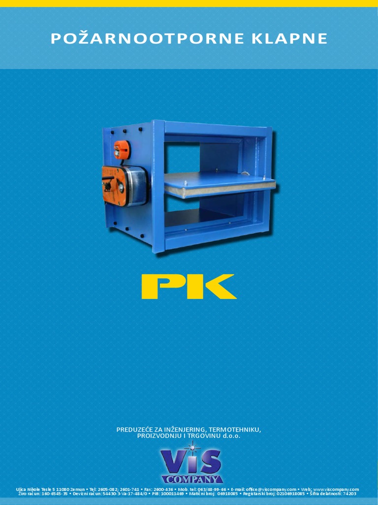 Pozarnootporne Klapne PK | PDF