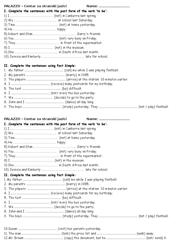Past Simple Regular Verbs | PDF