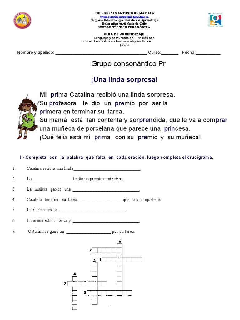 Lecturas Grupos Consonánticos | PDF | Calidad de vida | Compartir