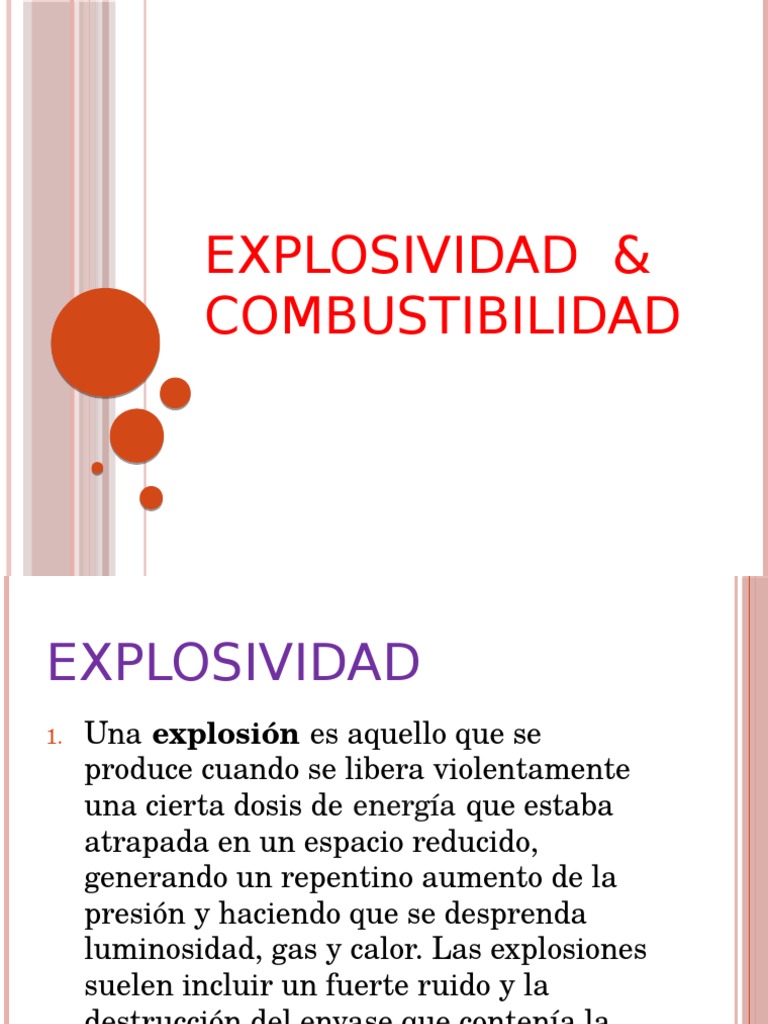 Explosividad & Combustibilidad | PDF | Combustibles | Material explosivo