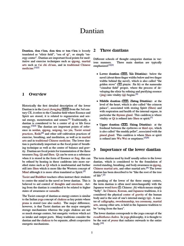 Dan Tian | PDF | East Asian Religions | Mental Training