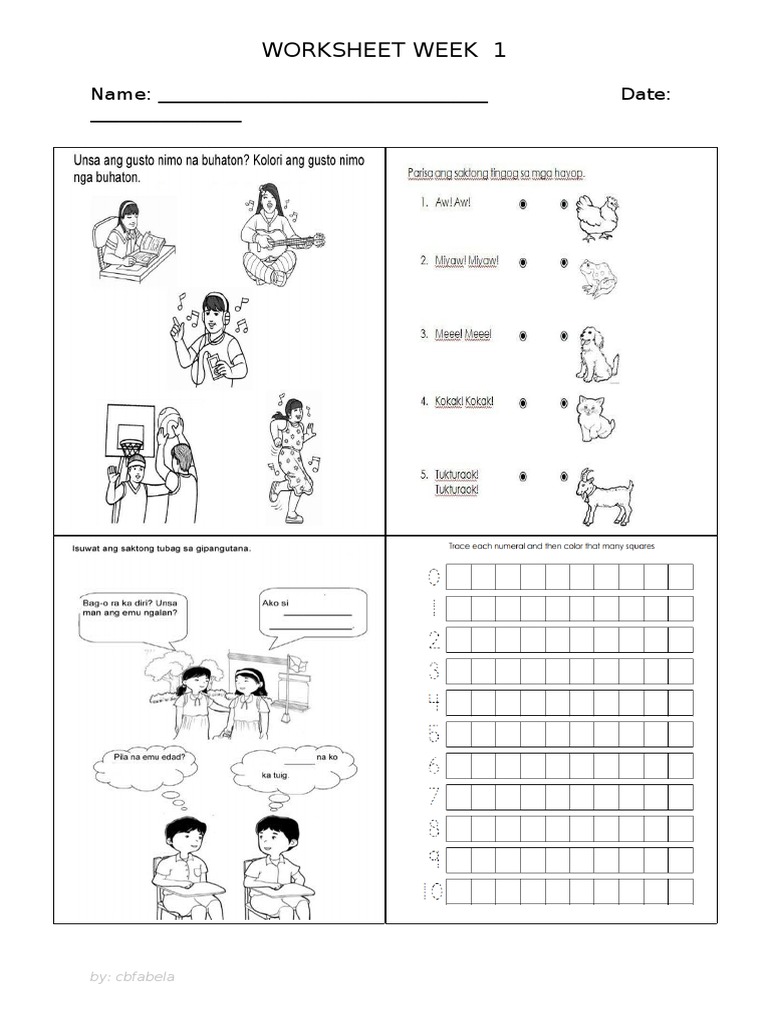 Worksheet Week 1: Name: - Date | PDF