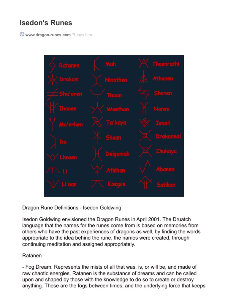 Dragon Runes | PDF | Plane (Esotericism) | Wisdom