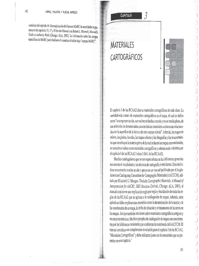 Catalogación de Material Cartógráfico. Manual Maxwell AACR2-MARC 21 | PDF