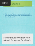 Sentence Starters Debate Notes and Discussion Cards | PDF | Cognition ...