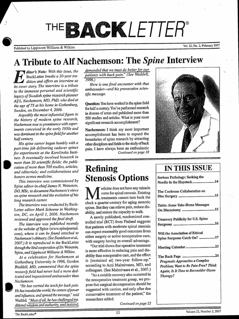 Alf Nachemson | PDF