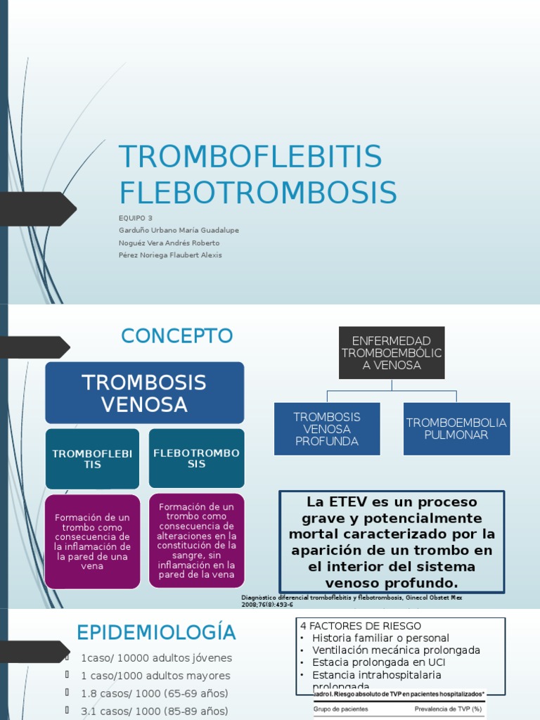 Tromboflebitis y Flebotrombosis: Conceptos Clave | PDF | Trombo | Medicina